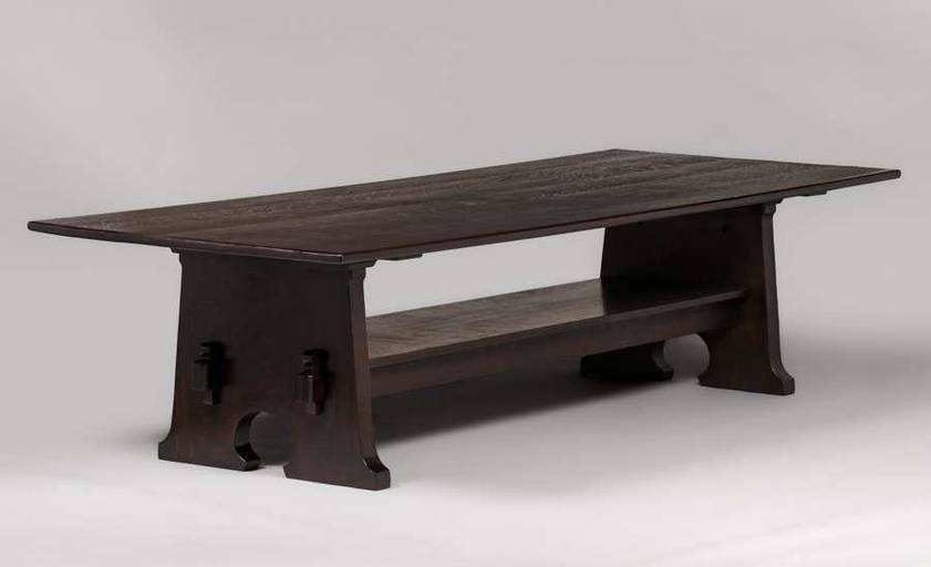 Huge L&jg Stickley Mouse Hole Dining Table C1905