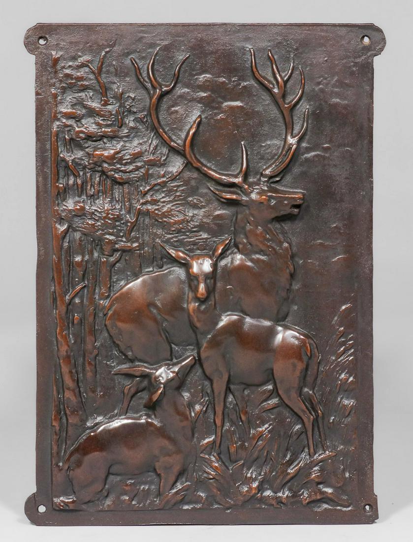 Arts & Crafts Period Bronze Elk Plaque c1910 (#0690) on Mar 18, 2023 ...