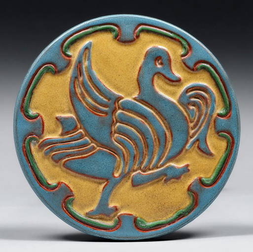 California Faience Matte Glazed Goose Tile C1915 1920