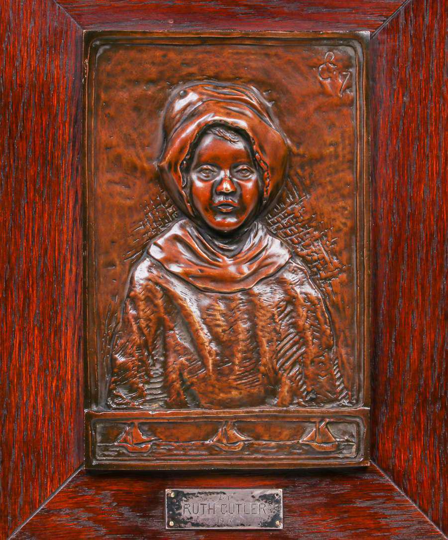 Ruth Cutler Bronze Plaque 1917 Auction