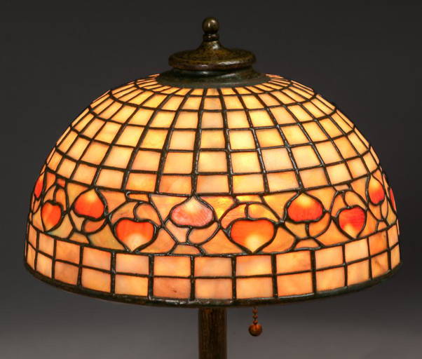Paul Crist Studios Tiffany Style Acorn Leaded Glass Shade C2000