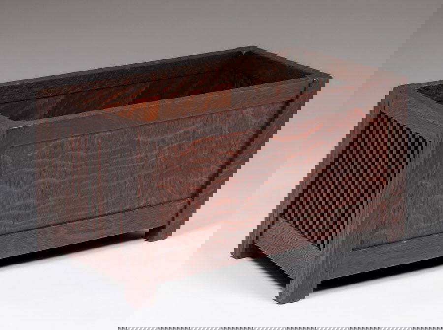 Custom Gustav Stickley Spindled Shirt Box C1907 Auction