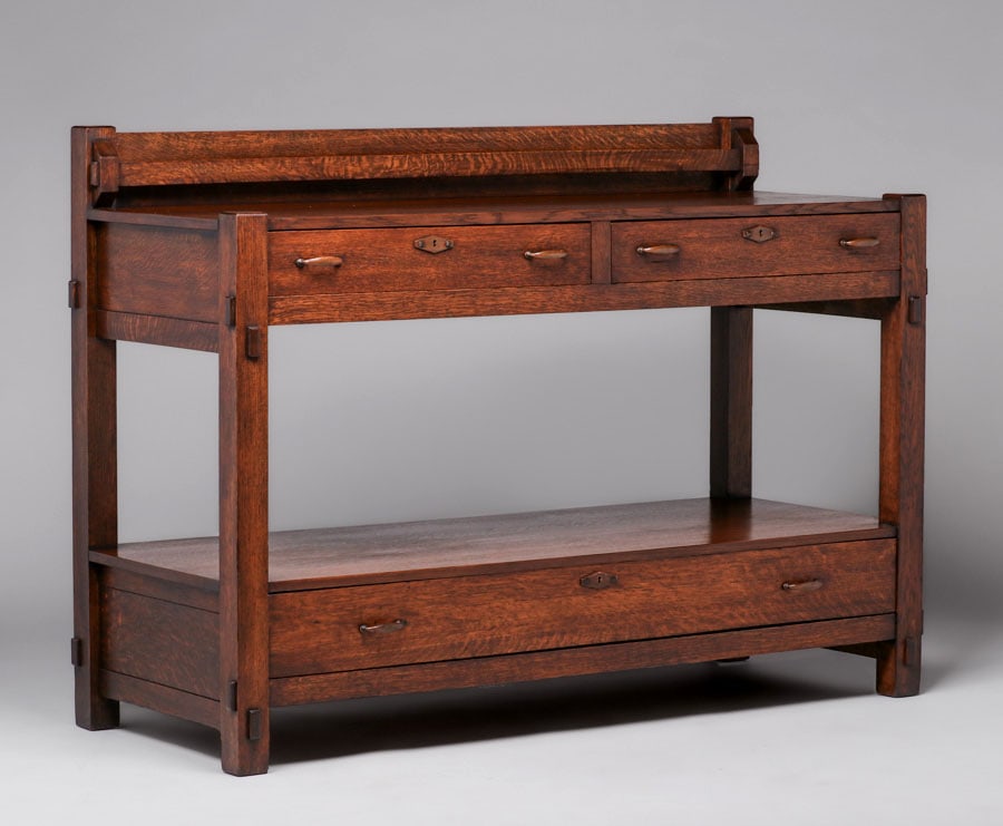 Charles Stickley - Gustav Stickley Designed Massive Three-drawer Buffet ...