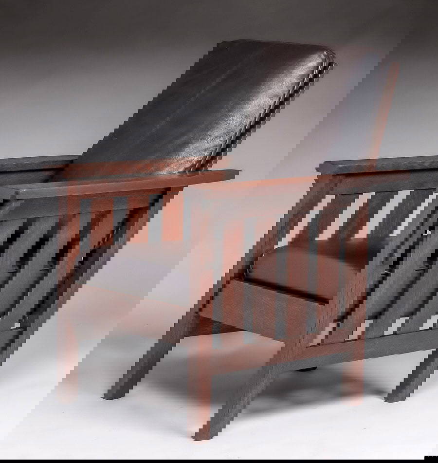 Grand Rapids Slatted Morris Chair C1910 Auction