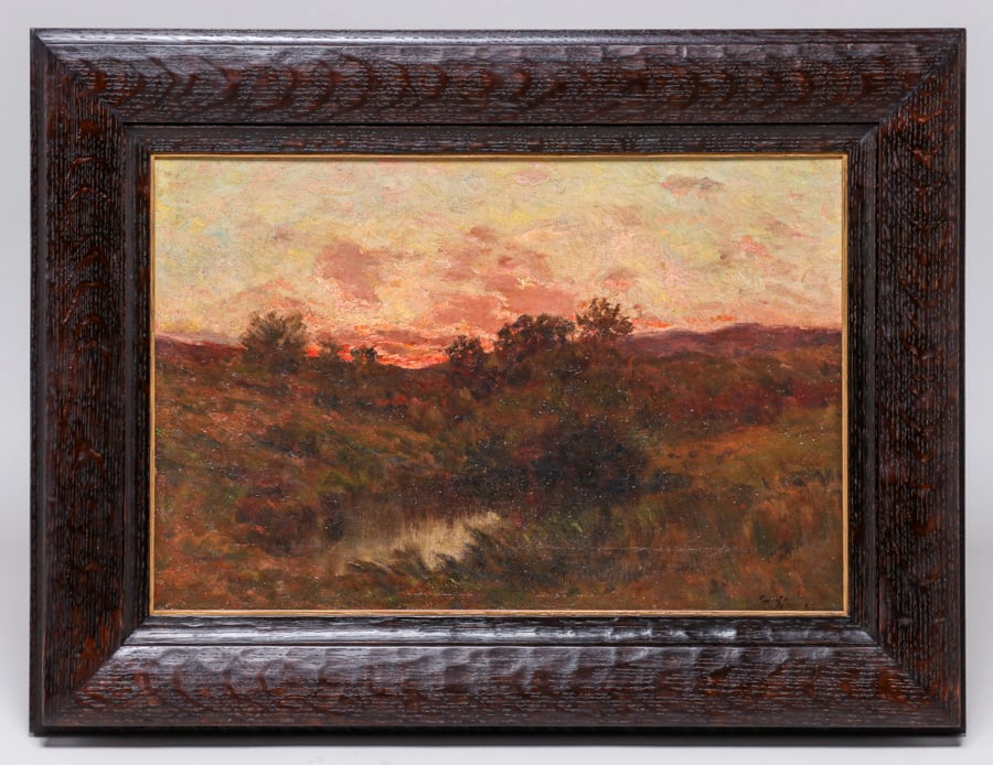 George Inness Sunset Painting C1880s Auction
