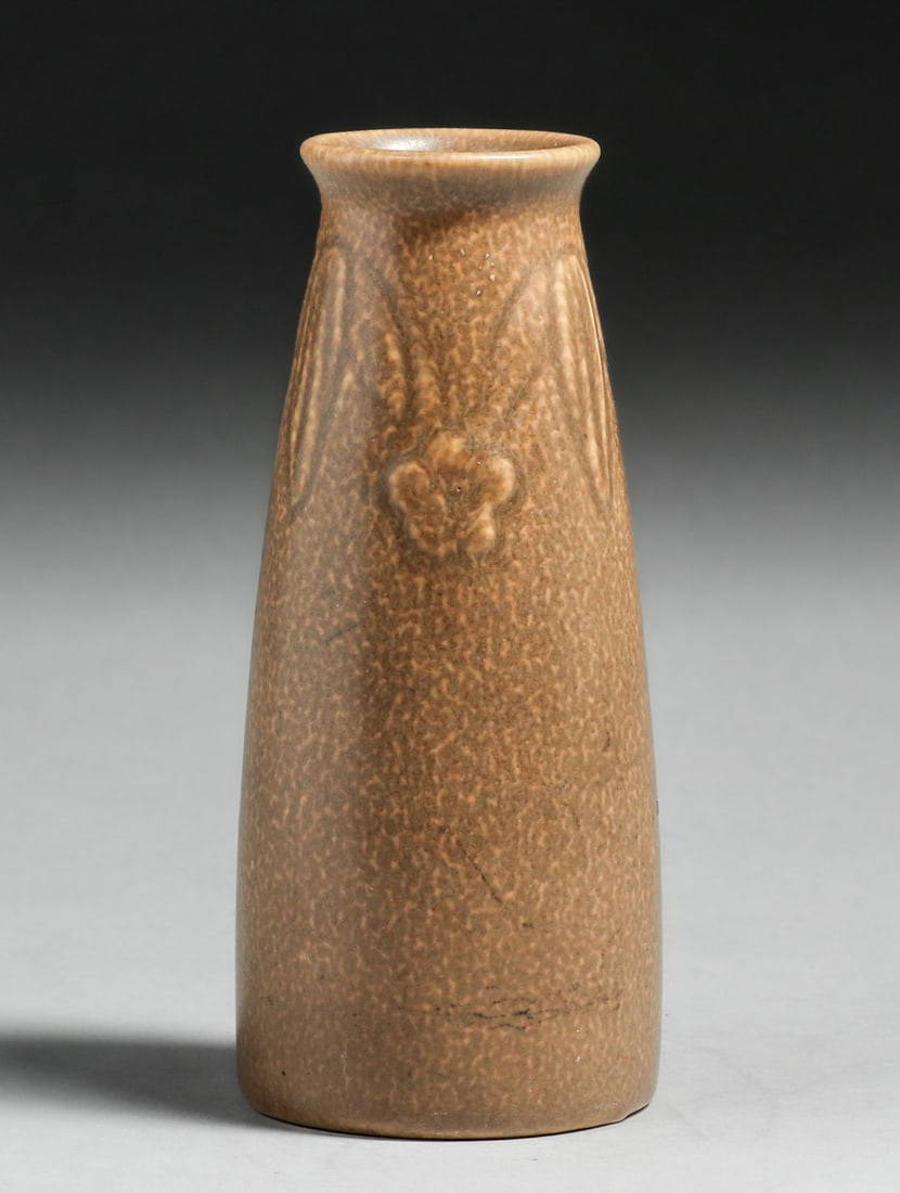 Rookwood Pottery #2108 Matte Brown Vase 1923 Auction