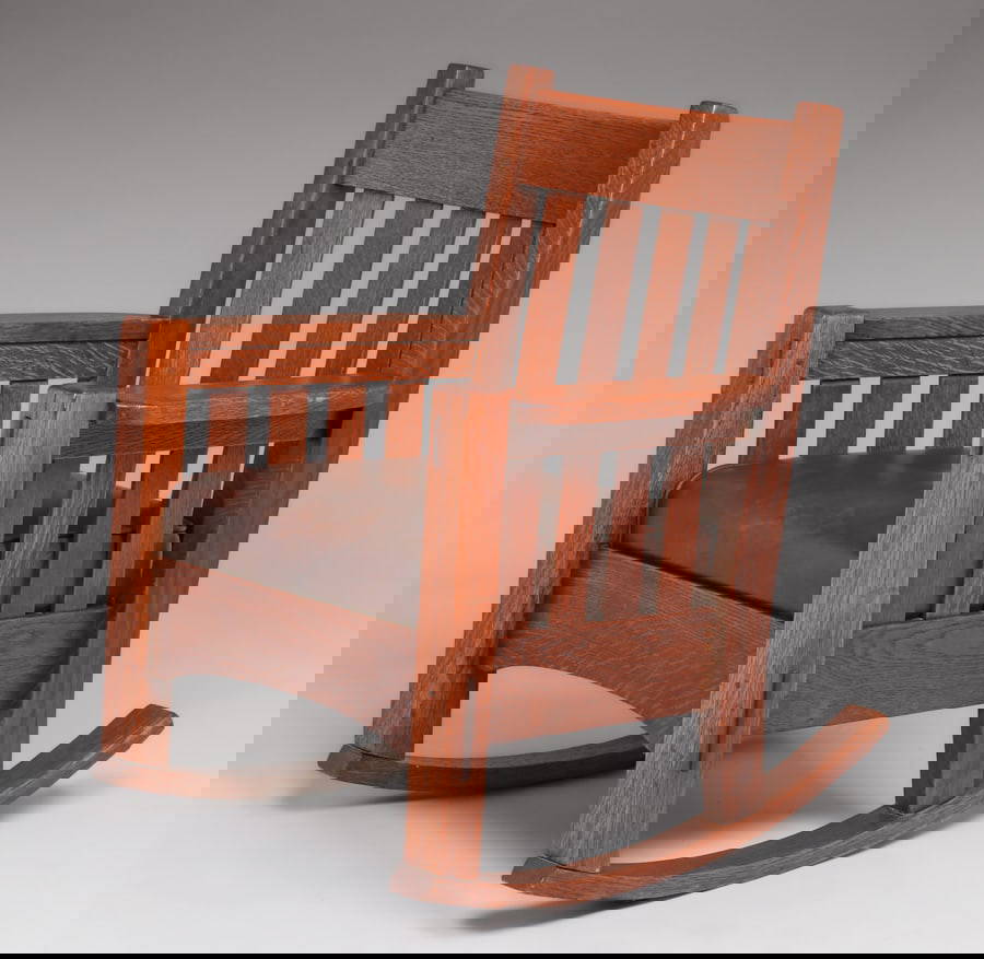 Harden Slatted Rocker C1910 Auction