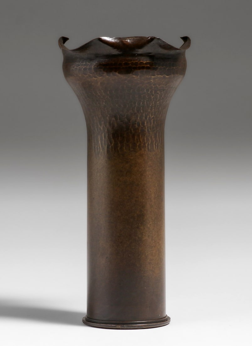 Dirk Van Erp Hammered Brass Shell Casing C1906-1908 Auction