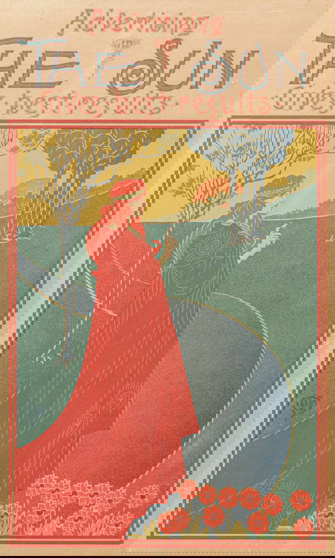 Louis John Rhead (1857-1926) Original Poster "advertising In The Sun ...