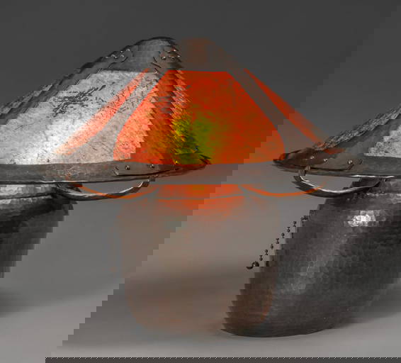 Luke Marshall Hammered Copper & Mica Lamp 1998