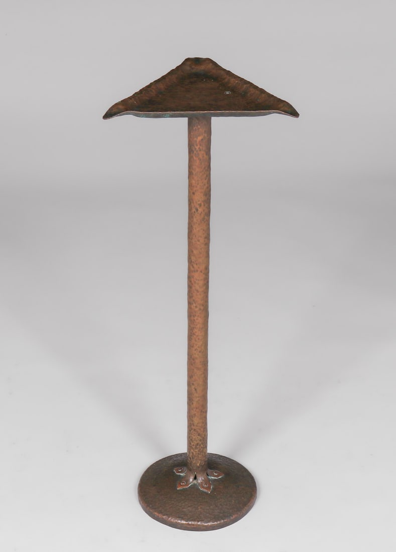 Frederick Fifield (1874-1956) Hammered Copper Triangular Stand C1930s ...
