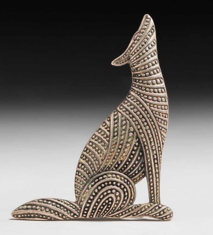 Art Deco Sterling Silver Coyote C1930s Auction