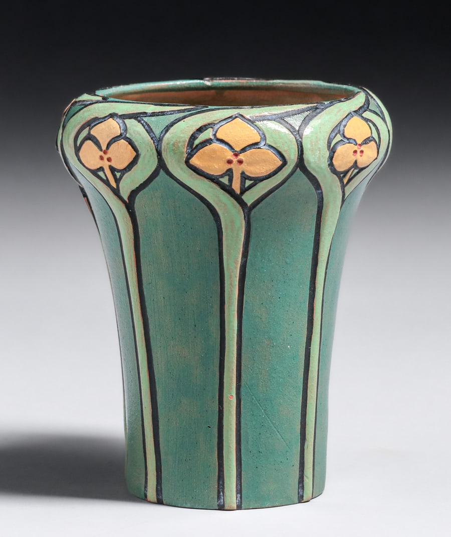 Clara Scott Hurst (1889-1987) Kirwin, Kansas Hand-carved Vase C1910 Auction