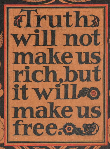Watercolor Motto Drawing "truth Will Not Make Us Rich, But It Will Make ...