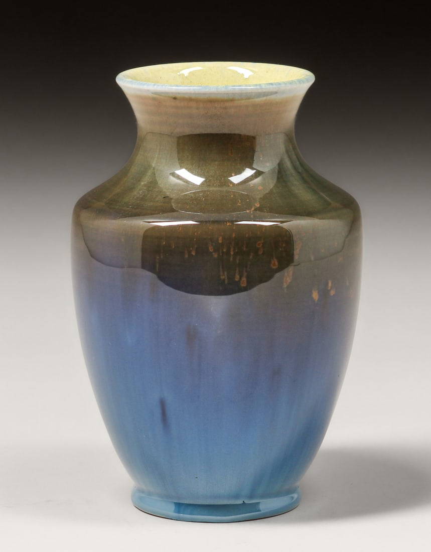 Rookwood Pottery Ruben Earl Menzel Celadon Green & Chinese Blue Flambe ...