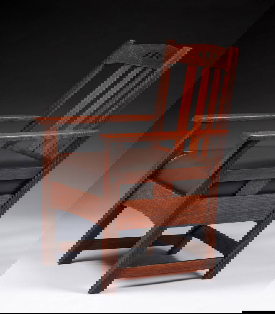 Limbert Ebon-oak Armchair C1912-1915 Auction