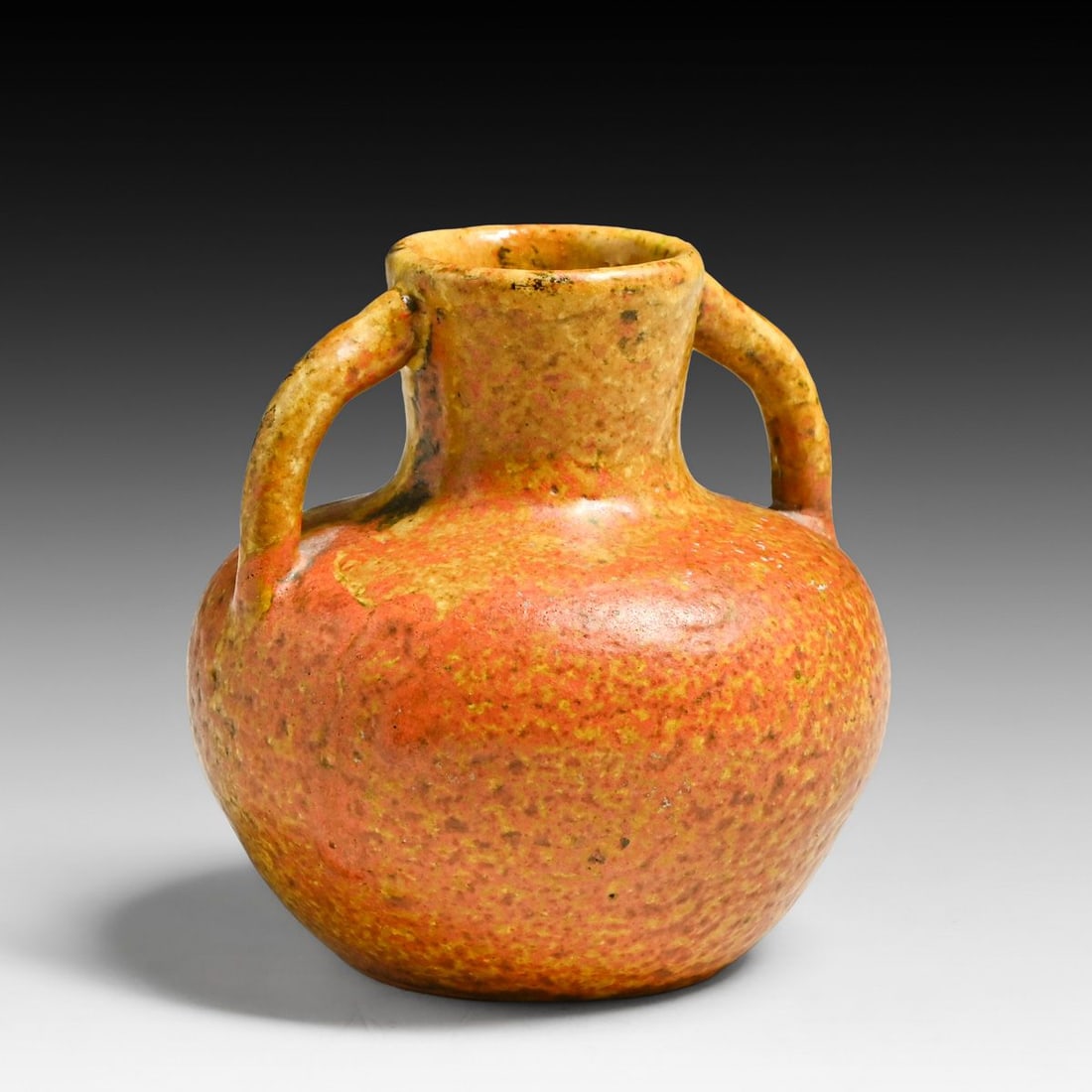 Merrimac Pottery Volcanic Burnt Orange Two-handled Vase C1905 Auction