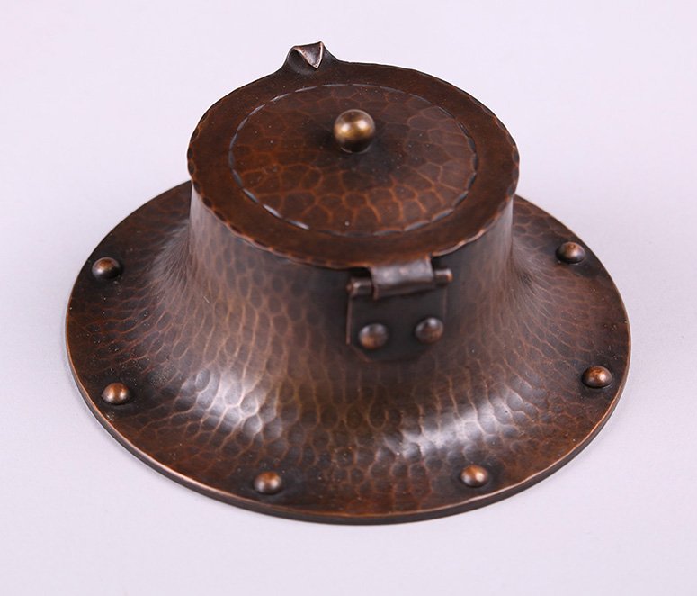 Roycroft Hammered Copper Square Inkwell - Sep 29, 2018 | California ...