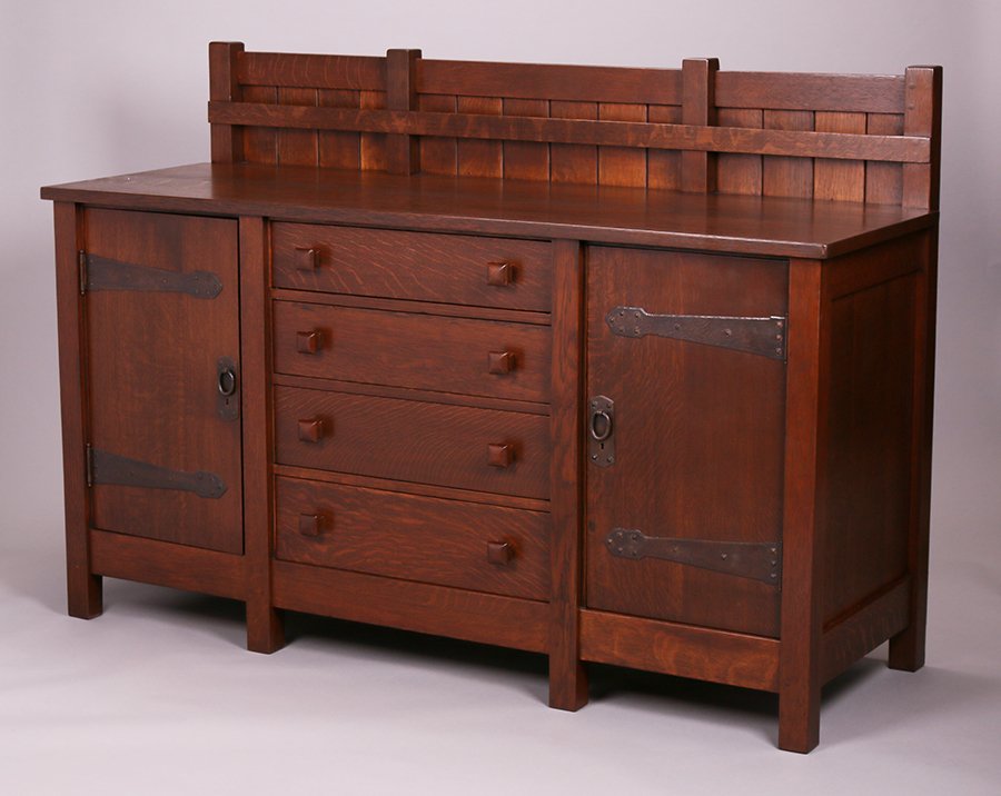 Gustav Stickley 8-Leg Sideboard c1902