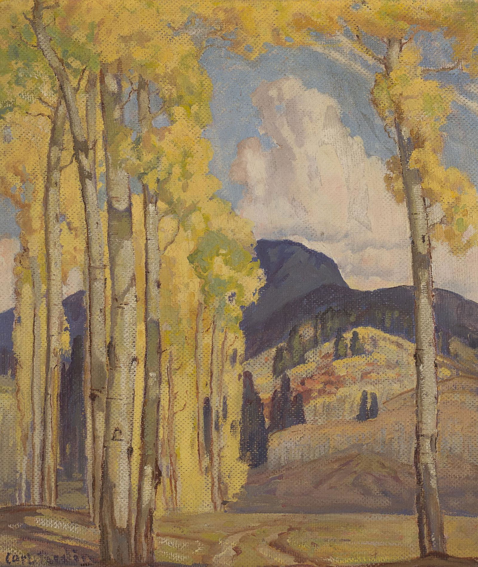 Carl Redin, Aspen Trees - Nov 09, 2019 | Santa Fe Art Auction in NM