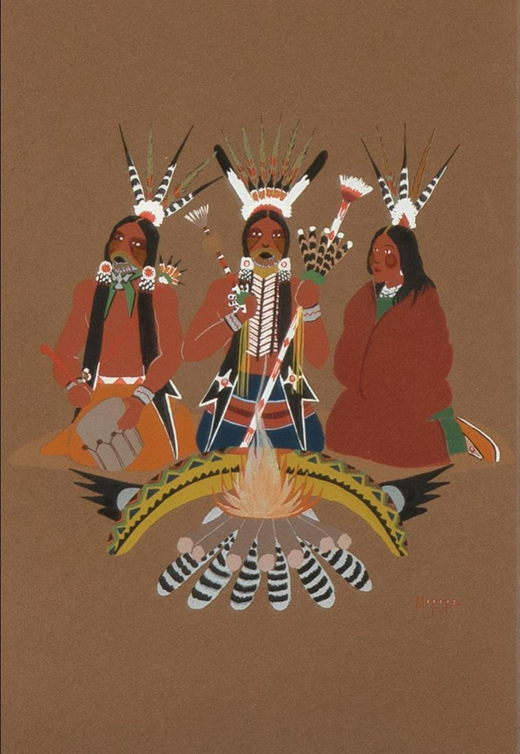 Stephen Mopope, Kiowa Singers, 1929 - Feb 05, 2022 | Santa Fe Art ...