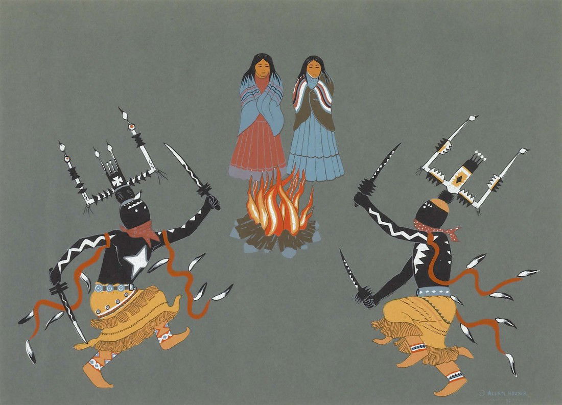 Allan Houser, Apache Crown Dancers, 1952