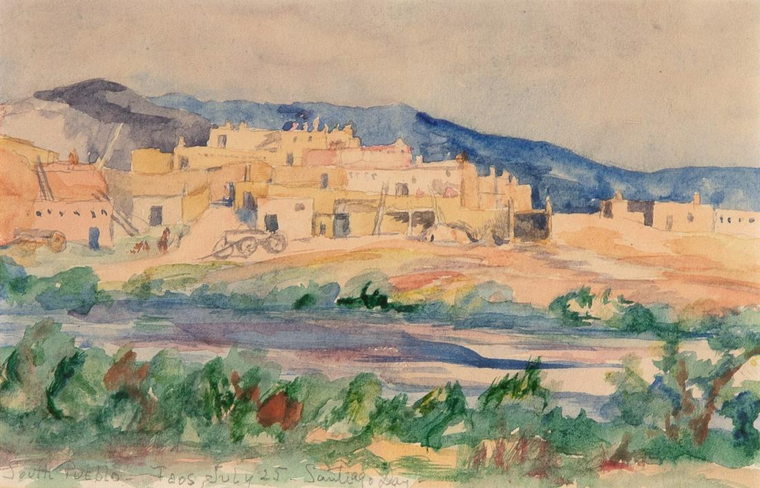 William Penhallow Henderson, South Pueblo, Taos Santiago Day