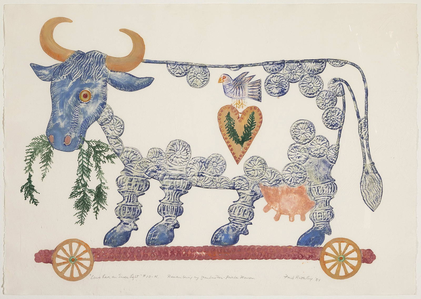 Ford Ruthling, Cows Have An Inner Light #10-k., 1984 Auction