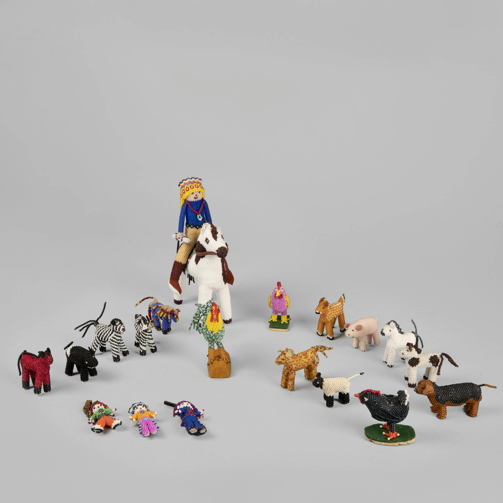 Zuni, Group Of Nineteen Beaded Animals And Figures Auction