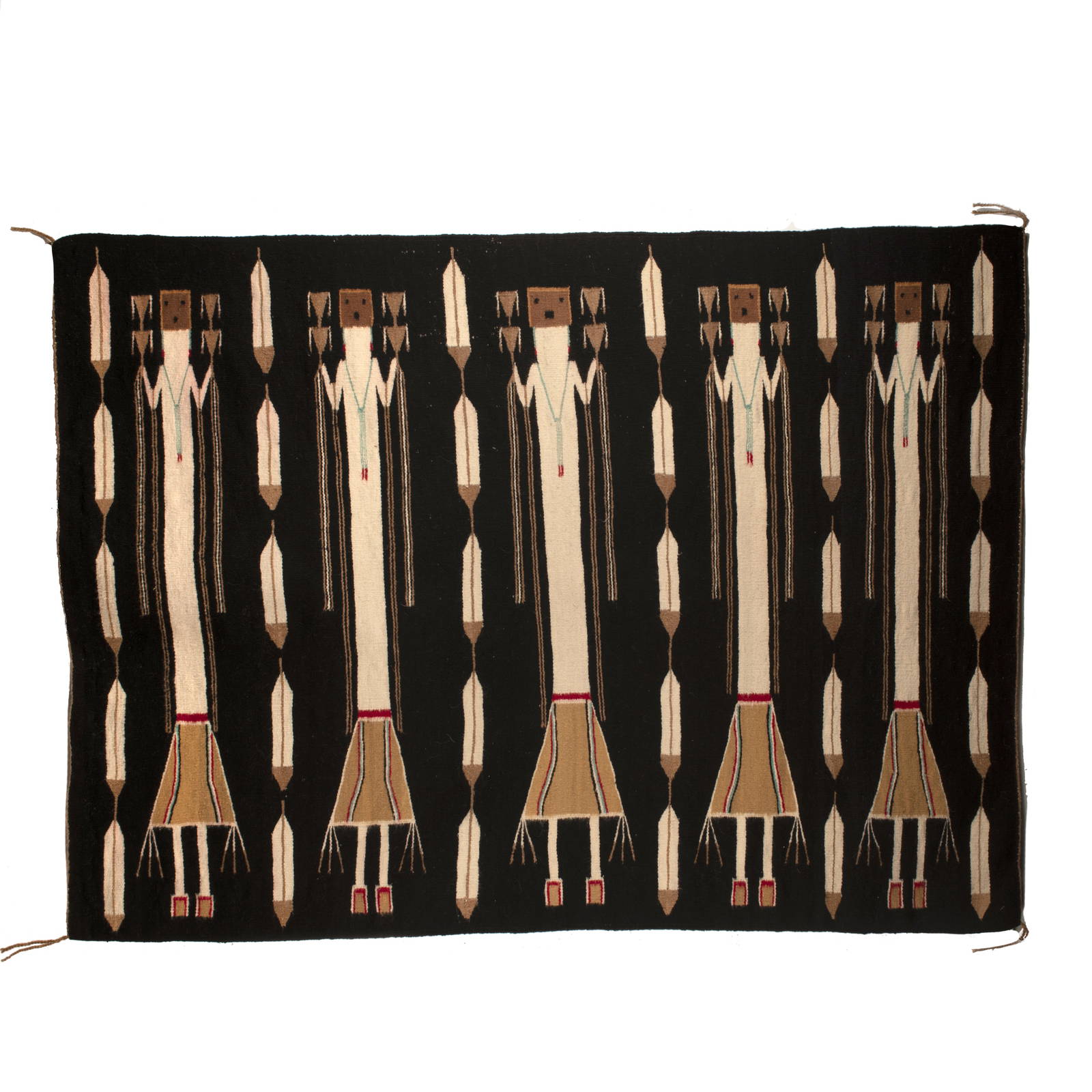 Dine [navajo] Yei Design Textile, Ca. 1950 Auction