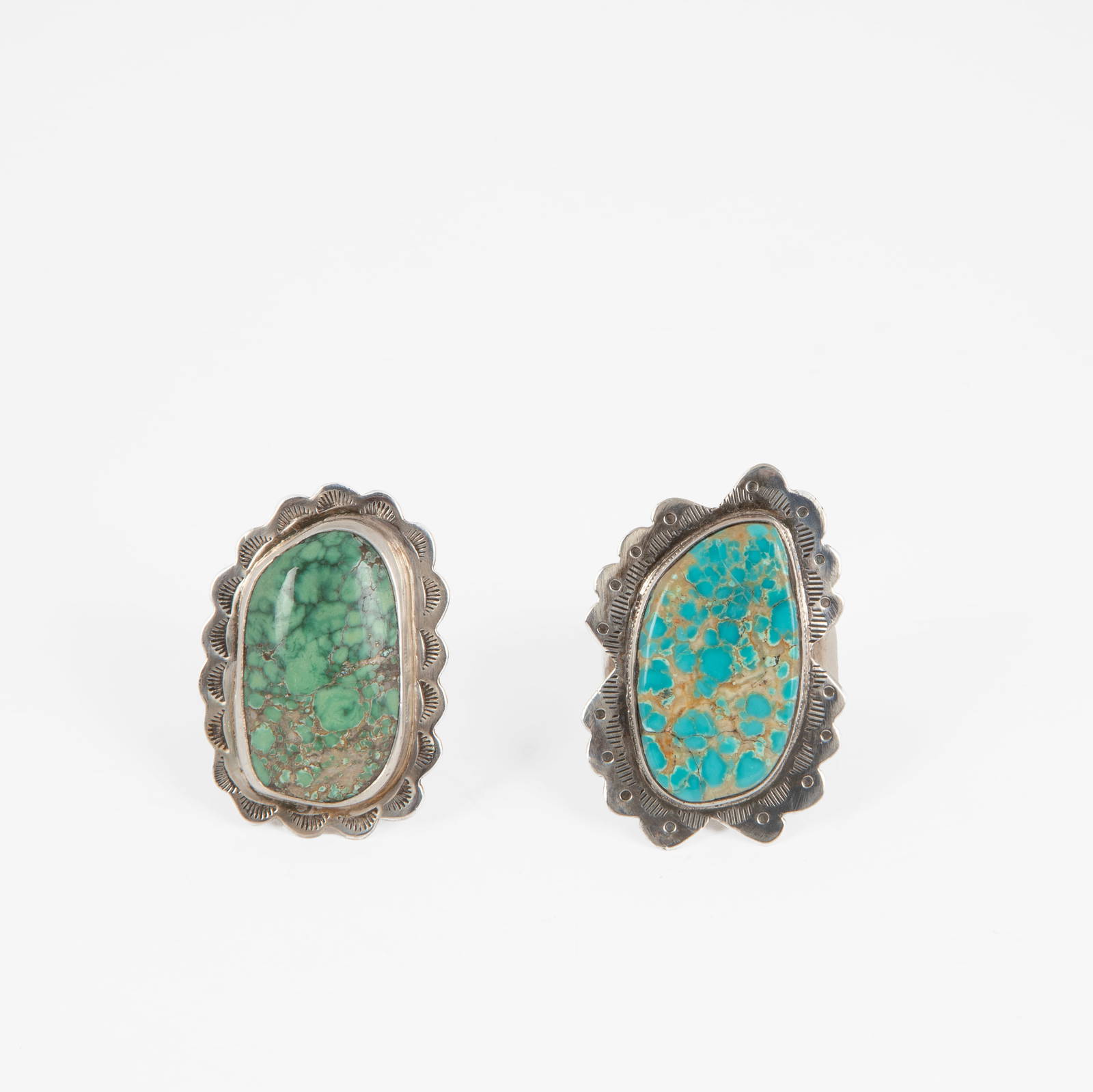 Two Tim Blueflint Ramel, Chippewa And Comanche, Silver And Turquoise ...