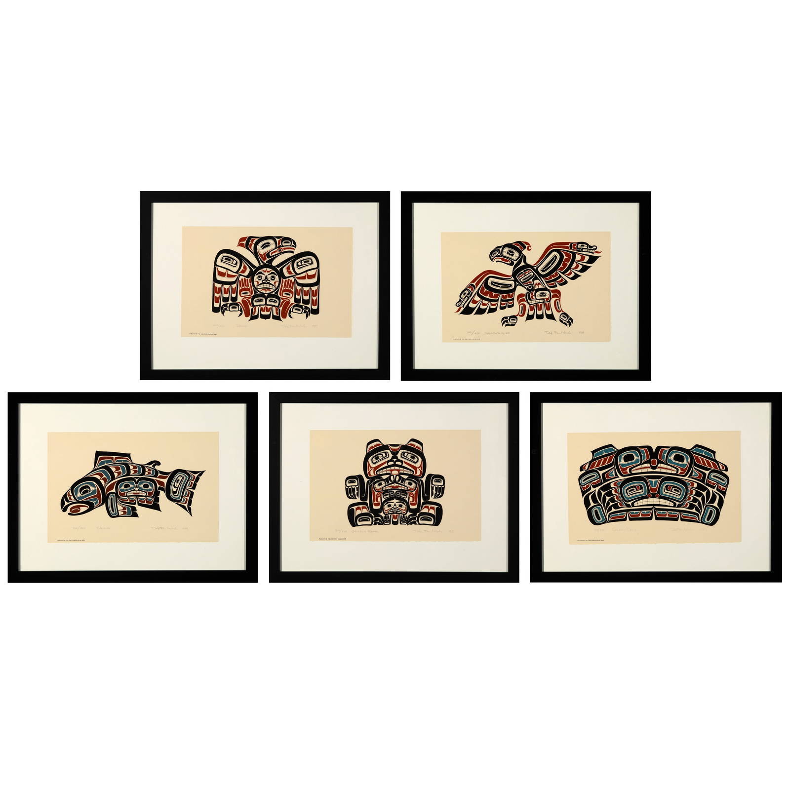 Dale Faulstich, Suite Of 5: Northwest Coast Native Collector Series ...