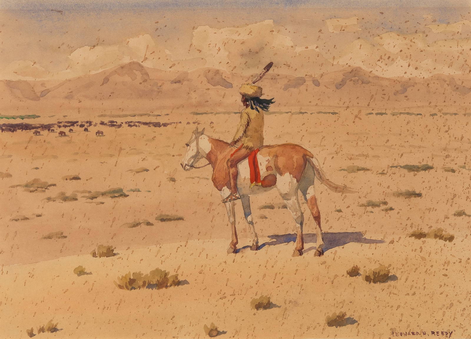 Leonard Howard Reedy, Sighting The Buffalo Herd Auction