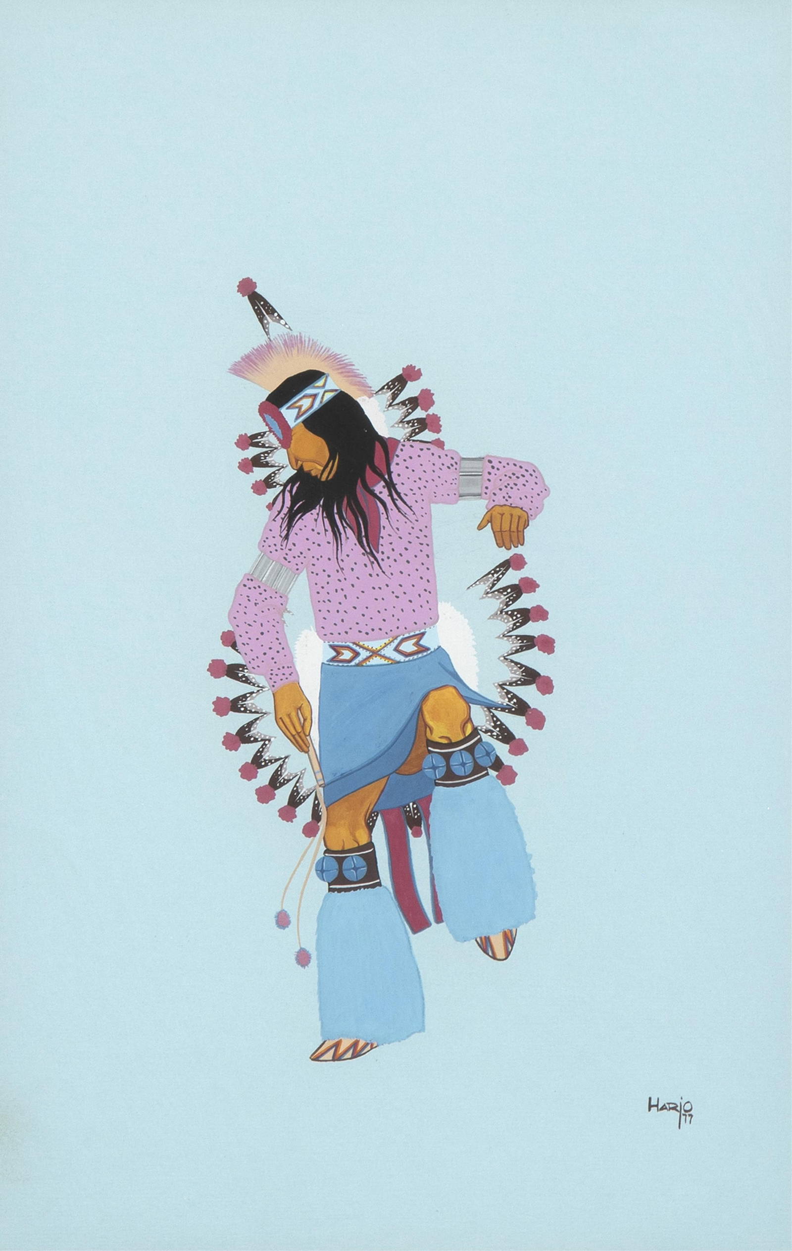 Albert Harjo, Single Dancer, 1977 Auction