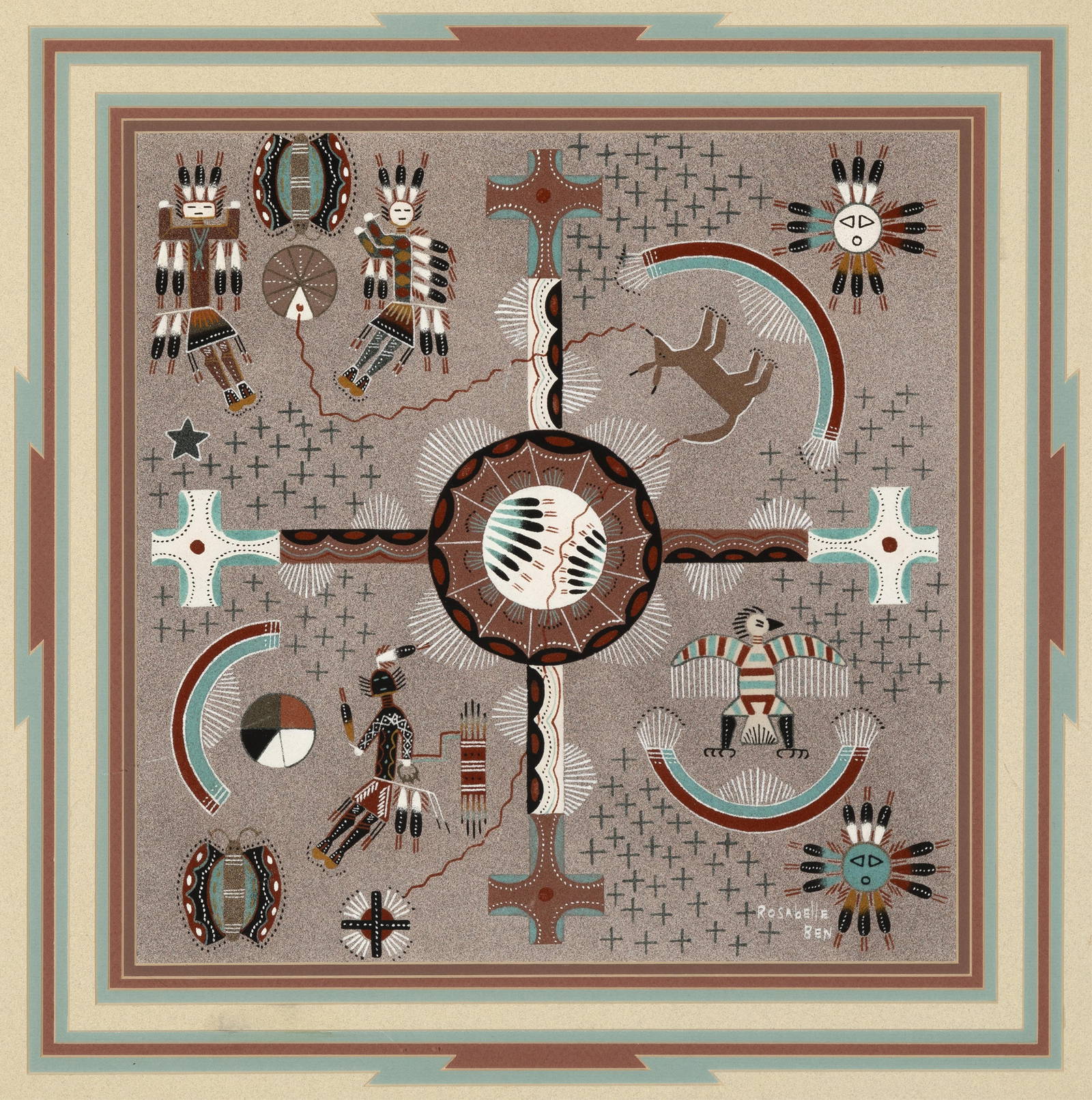 Rosabelle Ben, Navajo Creation Story, 1991 Auction