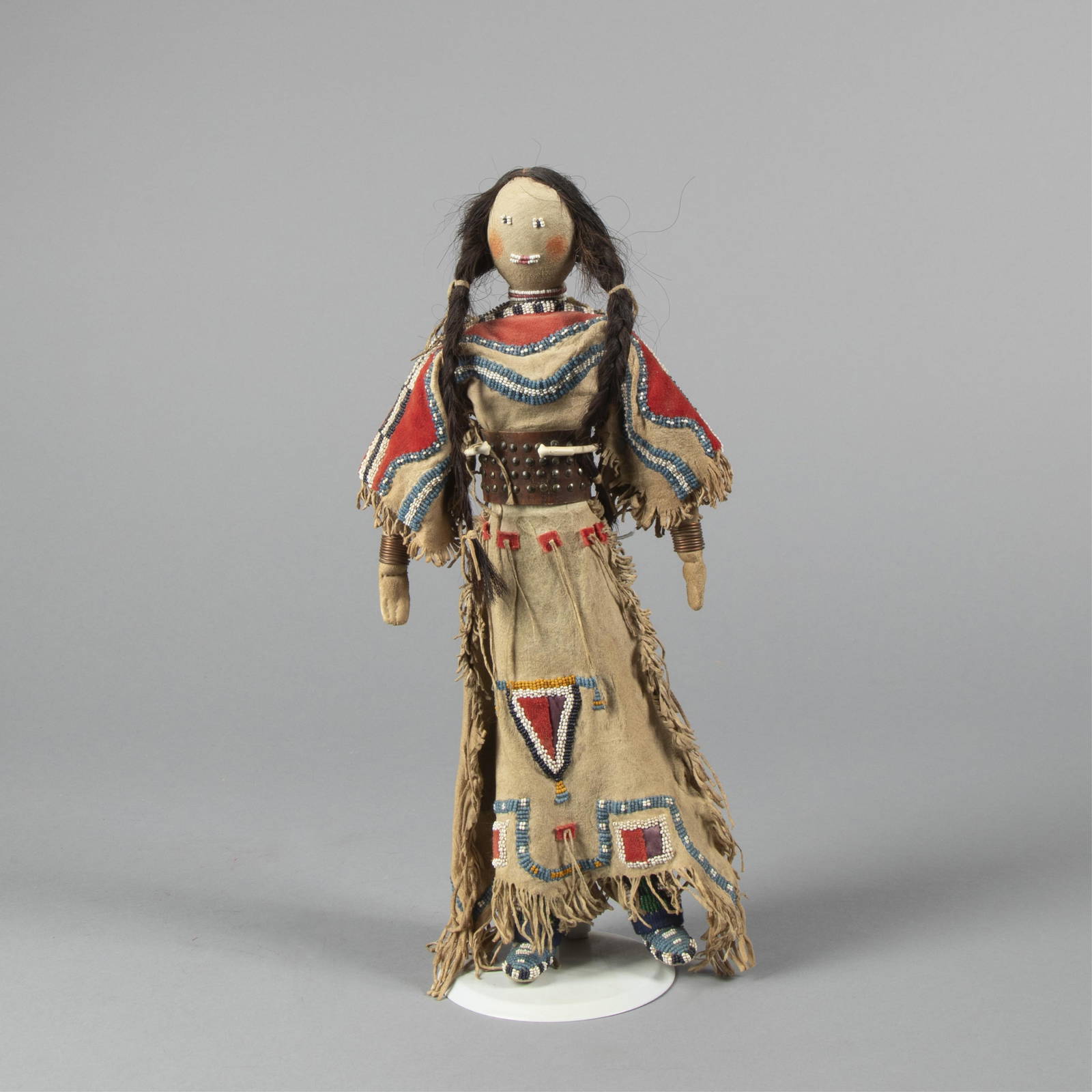 Apache, Beaded Doll With Stand, Ca. 1900 Auction