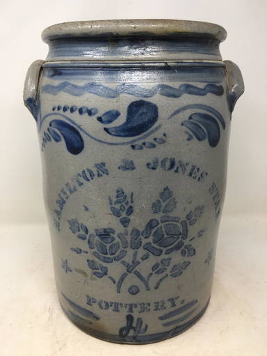 4 Gallon Star Pottery Hamilton & Jones Stoneware Jar.