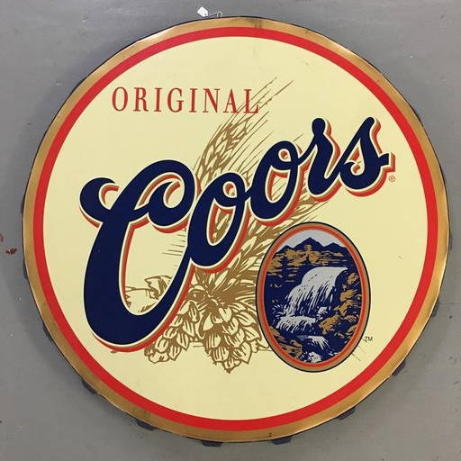 Original Coors Bottle Cap Sign