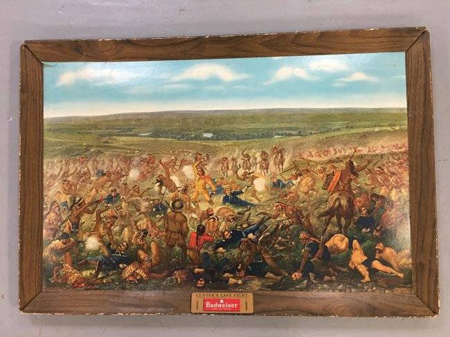 Vintage Budweiser Custer's Last Fight Poster