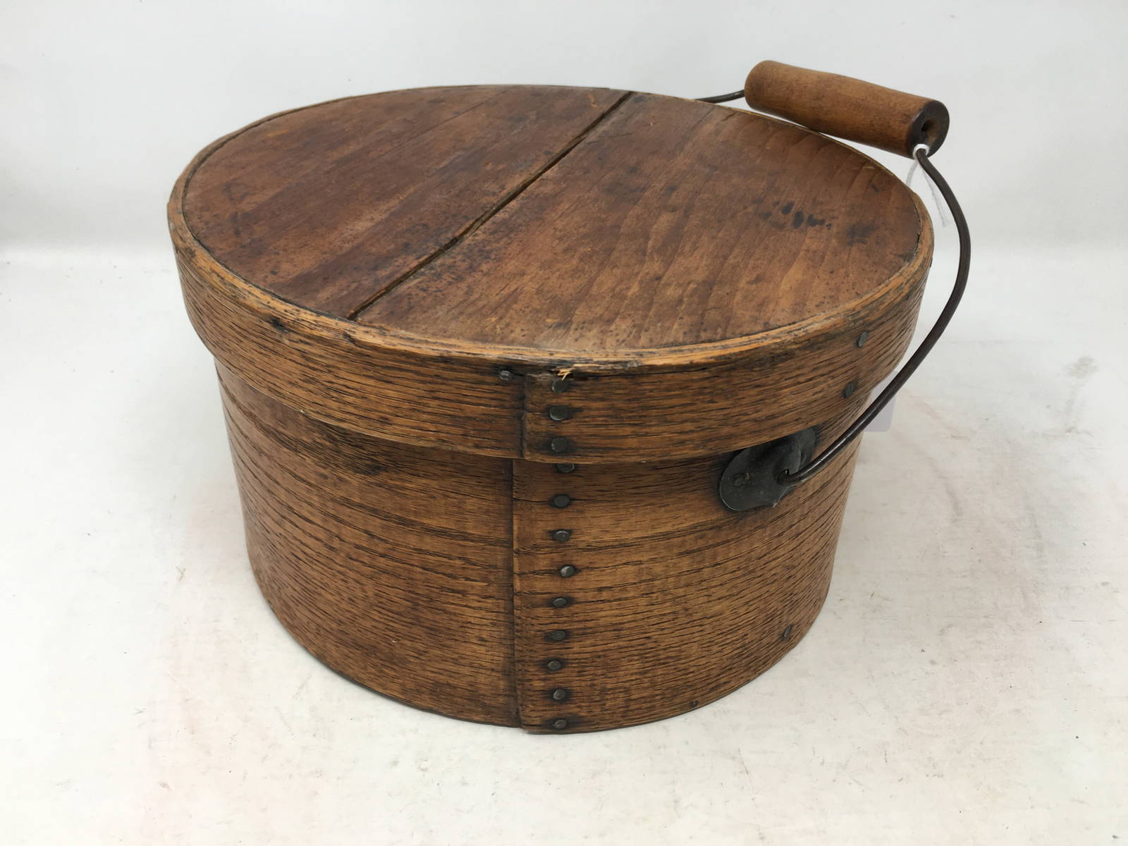 Bentwood Pantry Box, Bail Handle Auction