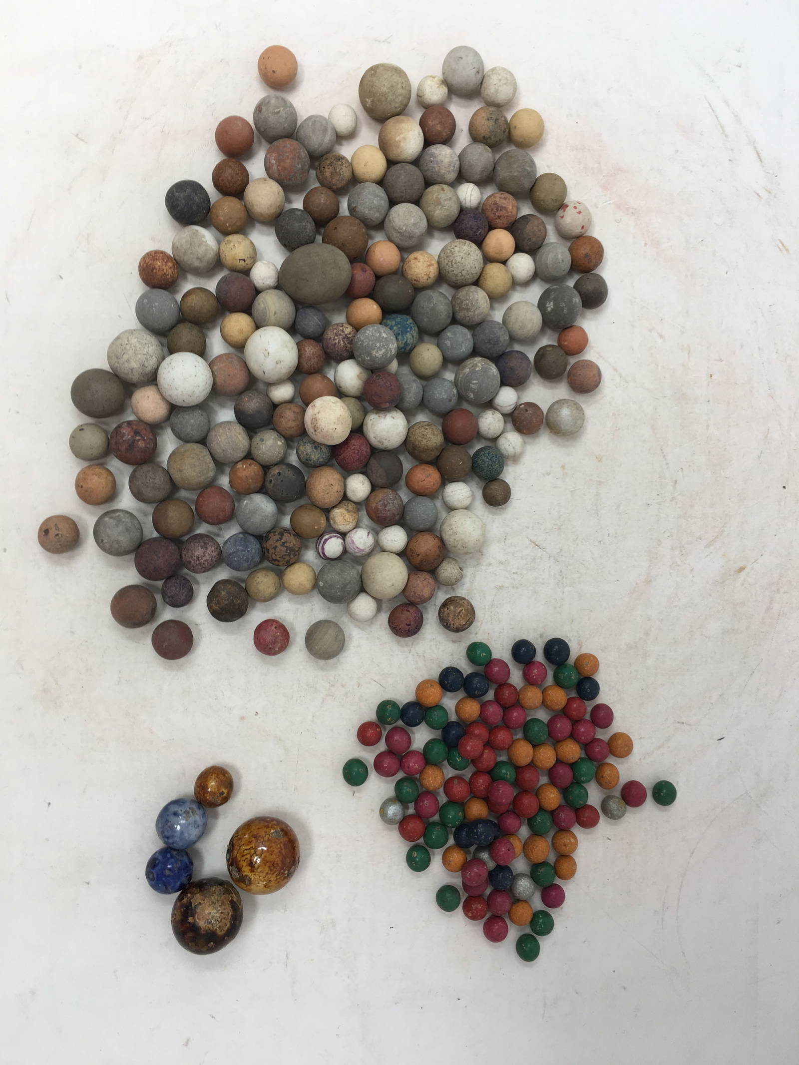 Assorted Antique Clay Marbles Auction