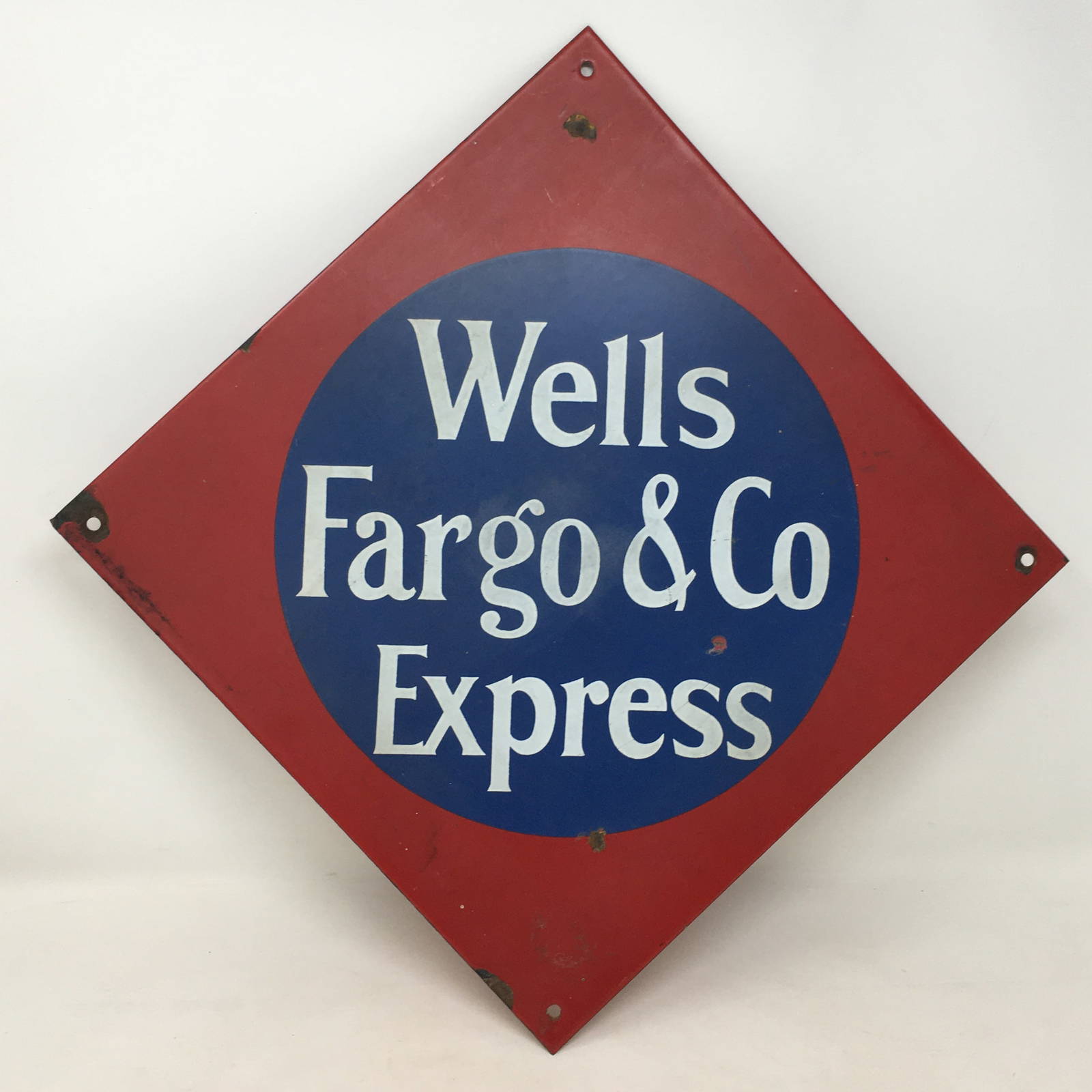 Wells Fargo & Co Express Porcelain Sign Auction