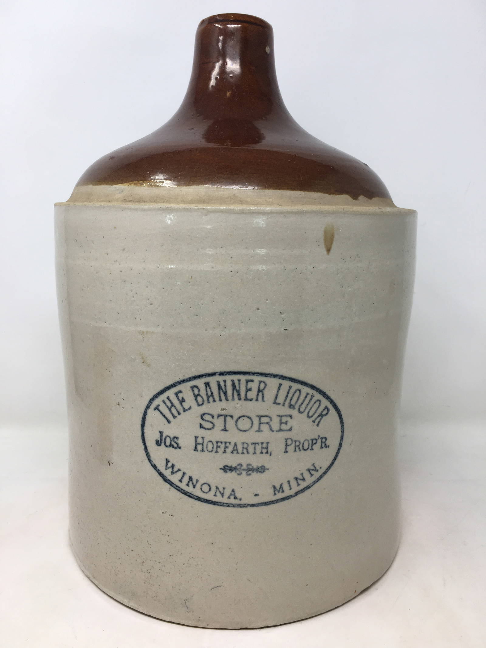 Liquor Advertising Stoneware Jug Auction