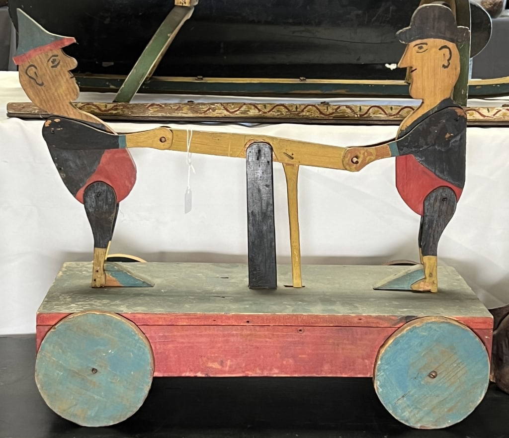 Folk Art Two Man Hand Cart Auction