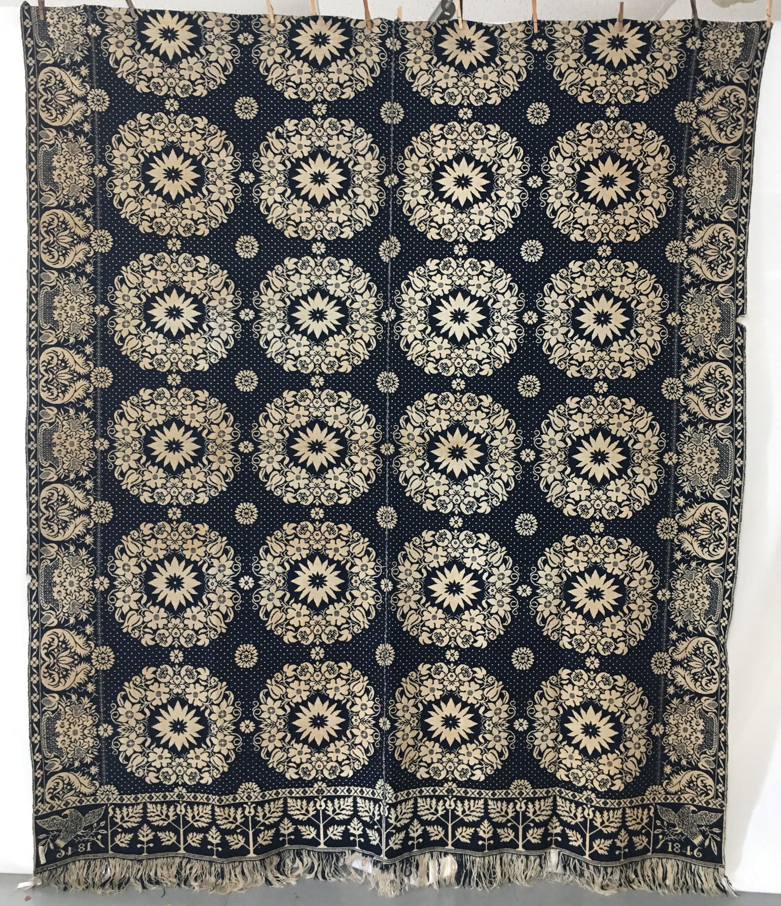 Samuel Graham 1846 Coverlet Auction