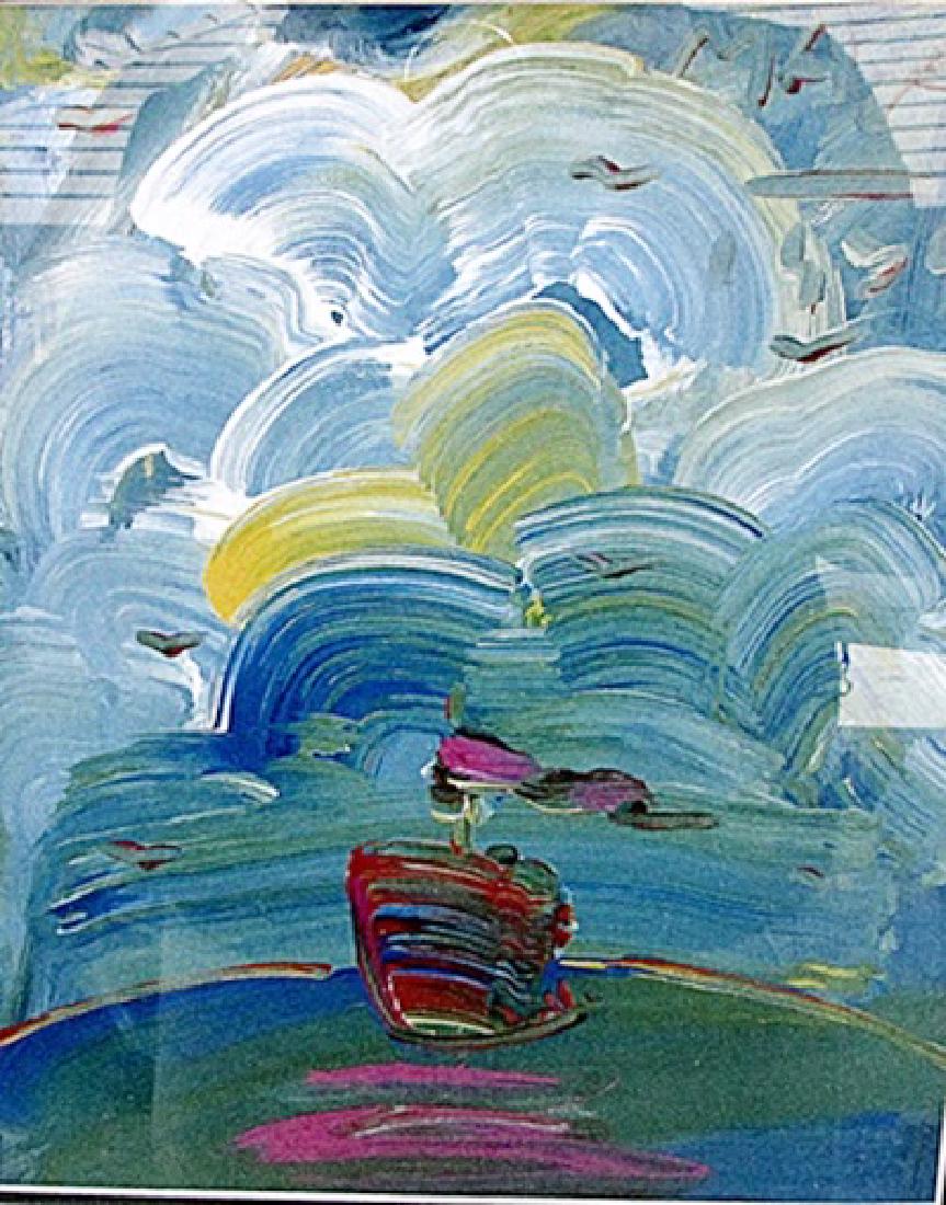 Sailboat Painting - Peter Max - Lithograph