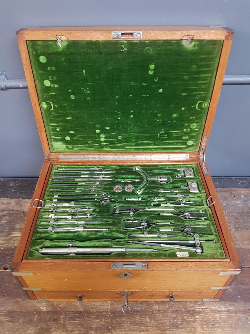 Antique Draughtsman Set, Scientific Instruments,