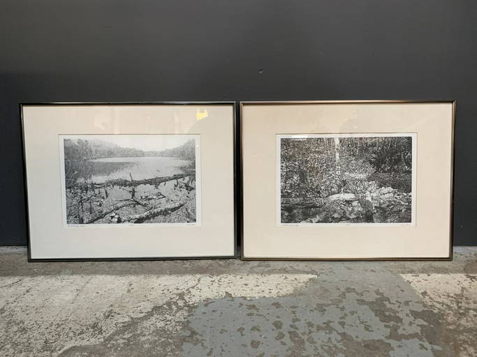Lot Of 2 John Benn (canadian 1949 ) Etchings