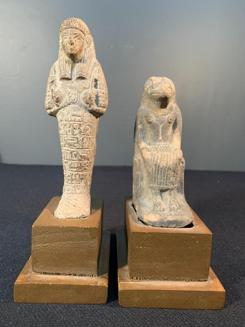 Pair Of Egyptian Funerary Statues