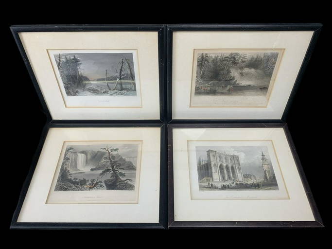 Lot Of 4 Antique William Henry Bartlett Prints